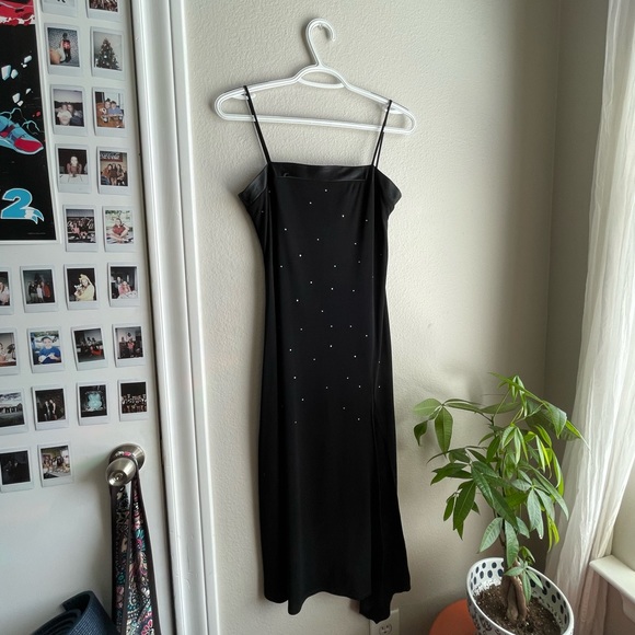 My Michelle | Dresses | My Michelle Vintage Black Rhinestone Slip Dress ...